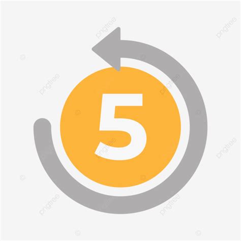 Five Second Timer Vector Camera Menu Button PNG And Vector With