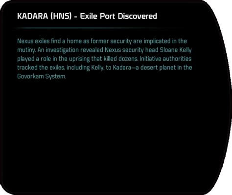 Kadara Hns Exile Port Discovered Mass Effect Andromeda Wiki