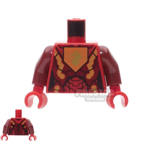 LEGO Minifigure Torso Orange Gold Circuitry