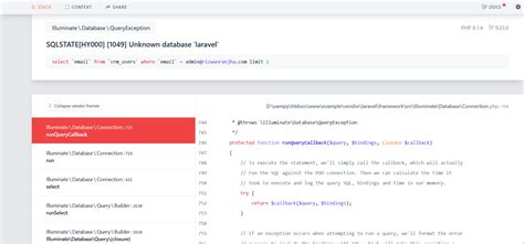 Unknown Database Laravel Error Rizwan Ranjha