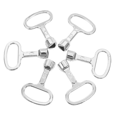 Ounona 6pcs Triangle Spanner Key Metal Triangular Lock Keys Socket Universal Utility Keys For