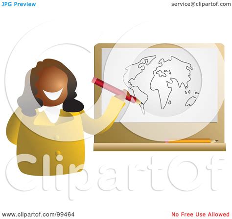 Royalty Free Rf Clipart Illustration Of A Black Geography Teacher
