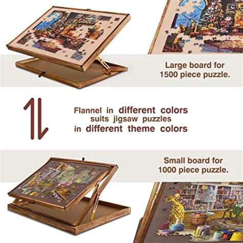 Lavievert 2 In 1 Reversible Jigsaw Puzzle Board Angle And Height