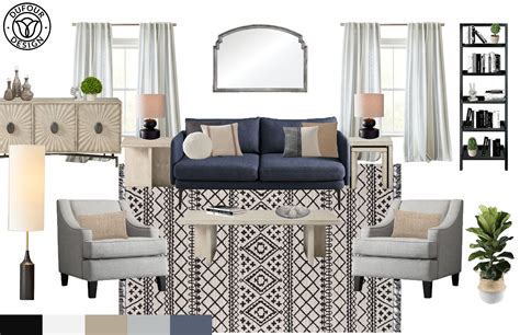 Sara R Living Room Final Mood Board Dufour Design
