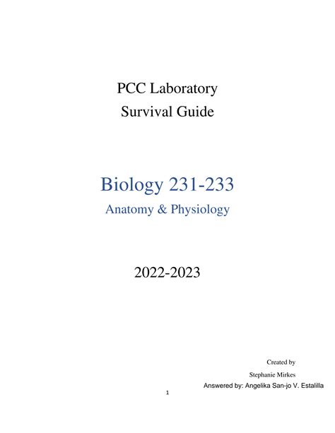 SOLUTION Bi Custom Lab Manual With Answers Studypool