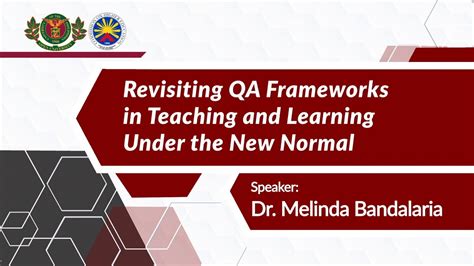Revisiting Qa Quality Assurance Frameworks In Teaching And Learning
