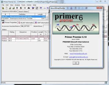 Primer Premier Download Primer Premier Is An Application To Design And Analyze PCR Primers