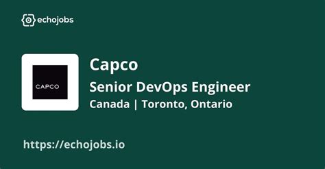 Capco Is Hiring Senior Devops Engineer Technical Lead Canada Toronto Ontario Net Hadoop