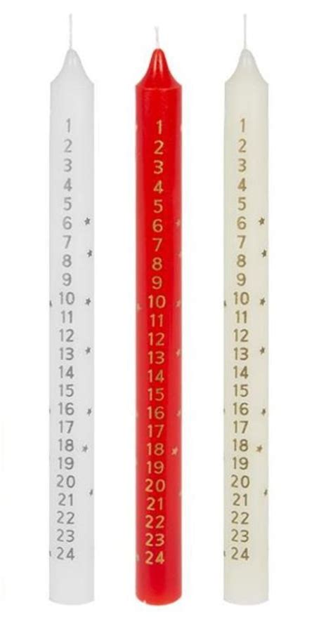 Lovely Advent Candles 25 Cm Tall Perfect For The Upcoming Season Etsy