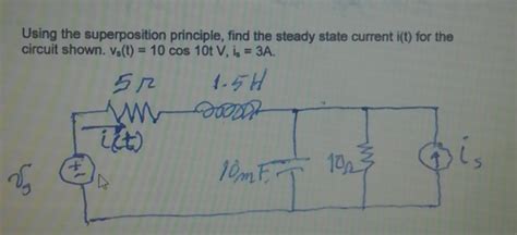 solved using the superposition principle find the steady