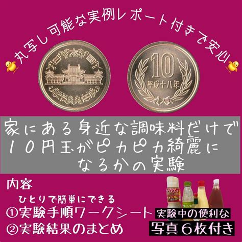 自由研究 10円玉で自由研究 丸写し可能 ワークブック 写真6枚付き メルカリ