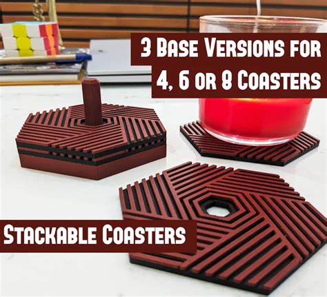 Stackable Hexagon Coasters By Recreat3d Makerworld Download Free 3d Models