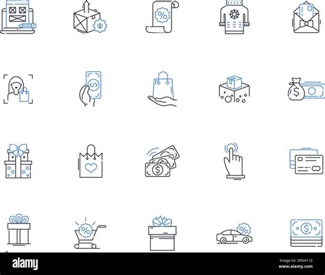 Colección De Iconos De Línea De Tienda De Conveniencia Rápido Snacks