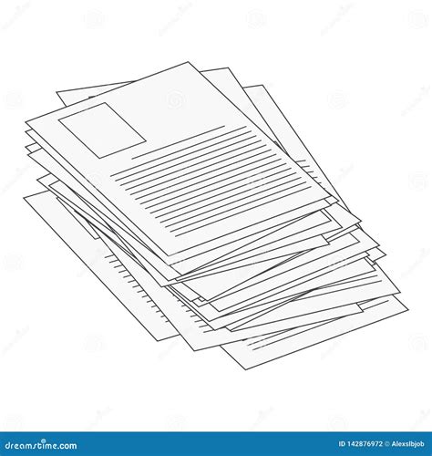 Heap Stack Of Paper Document File Web Icon Vector Symbol Icon Design