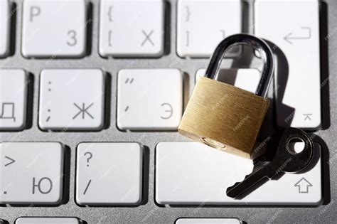 Premium Photo Cyber Safety Concept Lock On Computer Keyboard