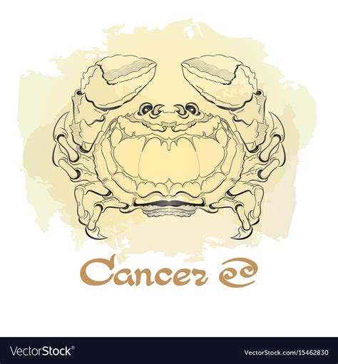 Hand Drawn Line Art Of Decorative Zodiac Sign Vector Image