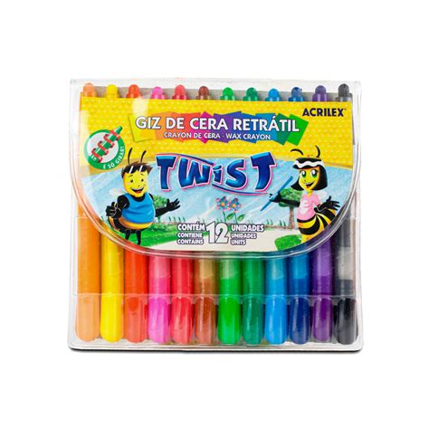Giz De Cera RetrÁtil Twist Acrilex Tintas Artísticas