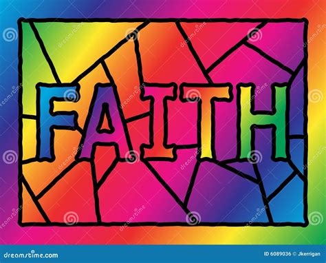 Stained Glass Faith Stock Vector Illustration Of Funky 6089036
