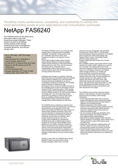 Netapp Fas6240 Bull