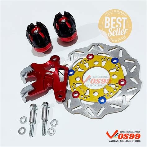 Jual PAKET PIRINGAN CAKRAM BEAT VARIASI COVER KALIPER JALU AS RODA DEPAN MOTOR HONDA MATIC