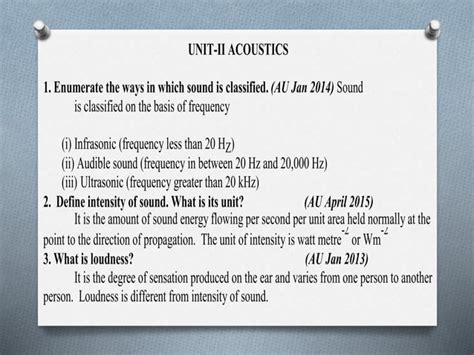 UNIT II ACOUSTICS PPT QA Pptx