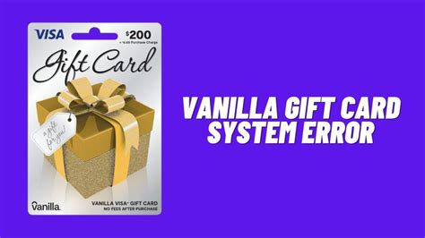Introducing The Vanilla Gift System Error A Frustration You Can Fix
