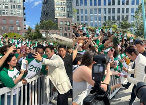 이민정♥ 이병헌 뉴욕에서도 인기 여전하네팬들과 사진 찍고 사인까지 텐아시아