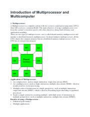 Introduction Of Multiprocessor And Multicomputer Pdf Introduction Of