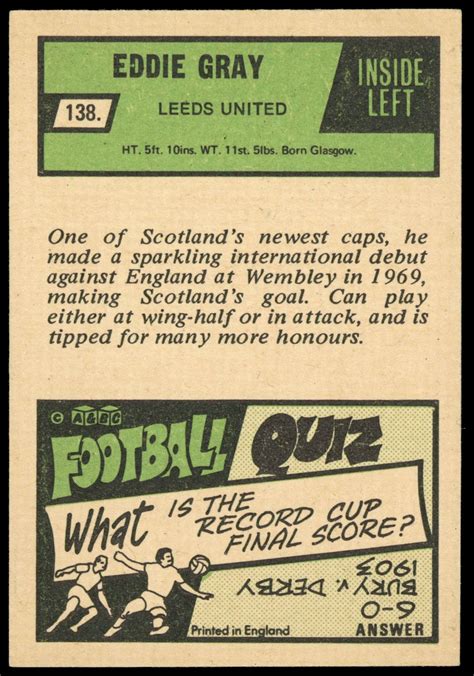 Aandbc ‘footballers 196970 English Series 3 138 Eddie Gray