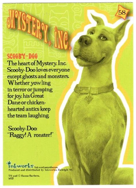 Scooby Doo Movie Story Cards 58 Scooby Doo Art And Collectibles Trading