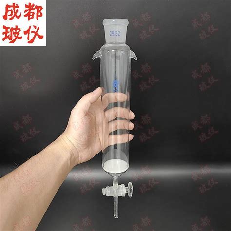 色层分析柱标口层析柱外径50mm有效长200mm 500mm玻璃活塞阀G2 虎窝淘
