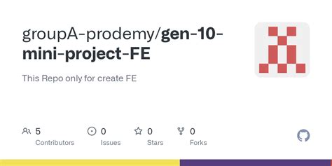 Github Groupa Prodemy Gen Mini Project Fe This Repo Only For