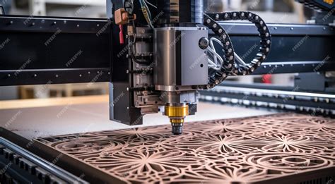 Premium Photo Close Up Of A Cnc Machine Cnc Machine In Action Cnc