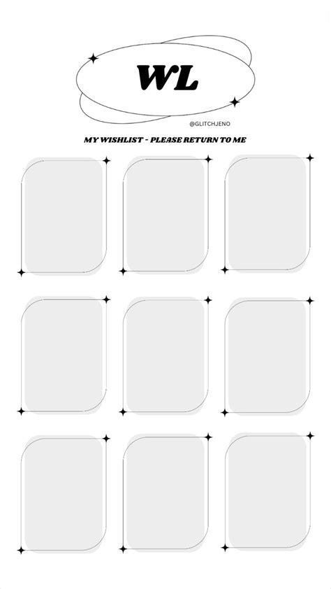 Kpop Wishlist Template Instagram Story Template Templates Story