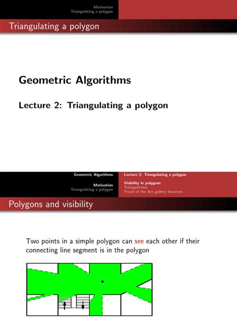 Geometric Algorithms Triangulating A Polygon Pdf Vertex Geometry Polygon