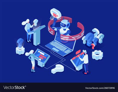 Artificial Intelligence Isometric Royalty Free Vector Image