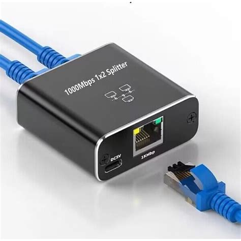 1000mbps Ethernet Splitter 1 In Till 2 Ut High Speed Dual Port Rj45 Fyndiq