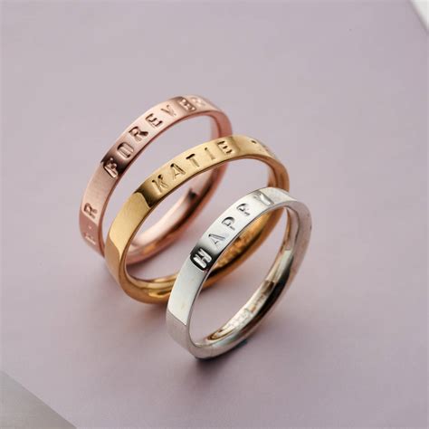 Personalised Script Ring By Posh Totty Designs