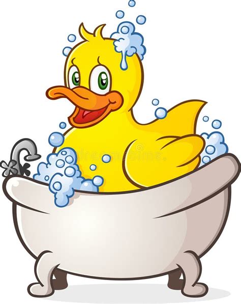 Rubber Duck Bubble Bath Stock Illustrations 584 Rubber Duck Bubble