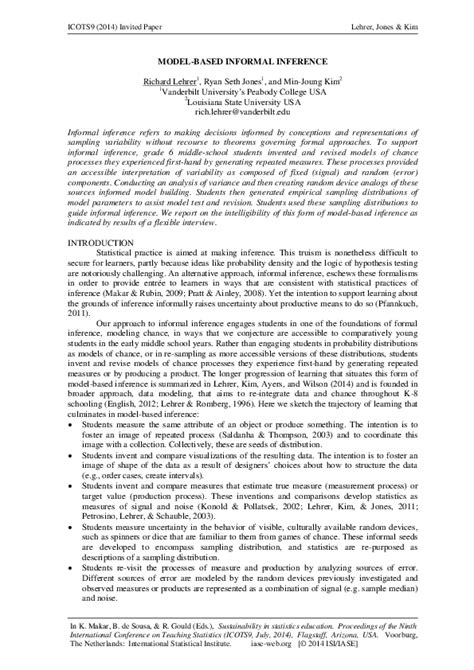 pdf model based informal inference