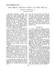 Murdock Serial Position 1962 - Journal of Experimental Psychology 1962 Vol. 64 No. S 482-488 THE ...