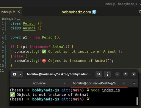 Check If Object Is Or Is NOT Instanceof Class In JavaScript Bobbyhadz