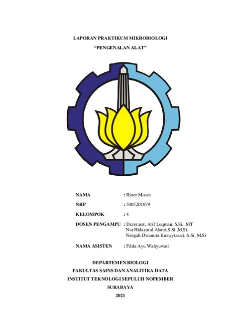 Pdf Laporan Praktikum Pengenalan Alat Laboratorium Mikrobiologi