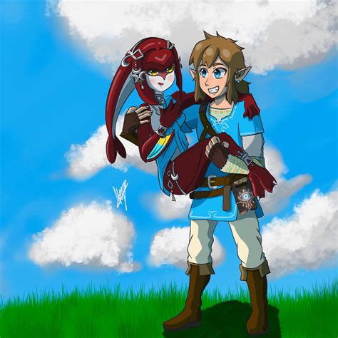 Link And Mipha By Aldracatx On Deviantart