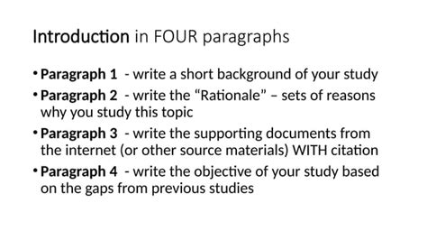 Guides And Tips On How To Write Chapter One Introduction PPT
