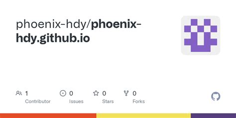 GitHub Phoenix Hdy Phoenix Hdy Github Io
