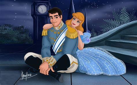 Walt Disney Couple Princess Cinderella And Prince Cha