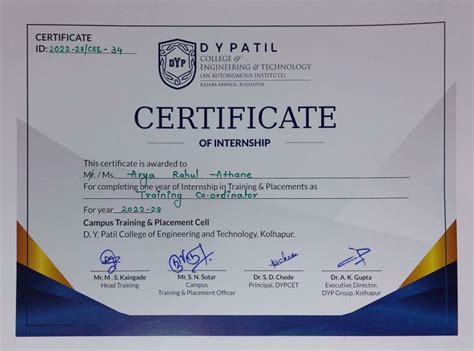 Aarya Athane On Linkedin Training Coordinator Internship