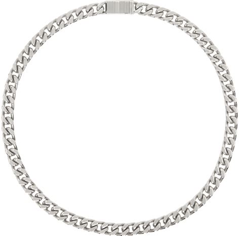 Vtmnts Silver Curb Chain Necklace Vtmnts