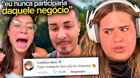 CARLINHOS MAIA SE IRRITA CRITICA DE INFLUENCIADORA YouTube
